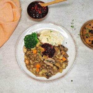 Hjortegryte med sellerirotpuré
